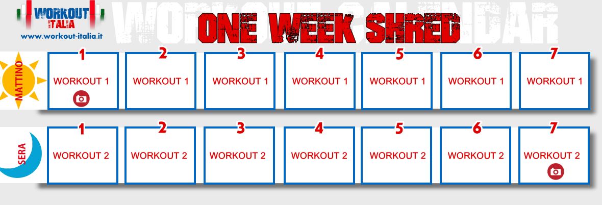 One Week Shred Workout - Workout-Italia One Week Shred Workout - Workout-Italia
